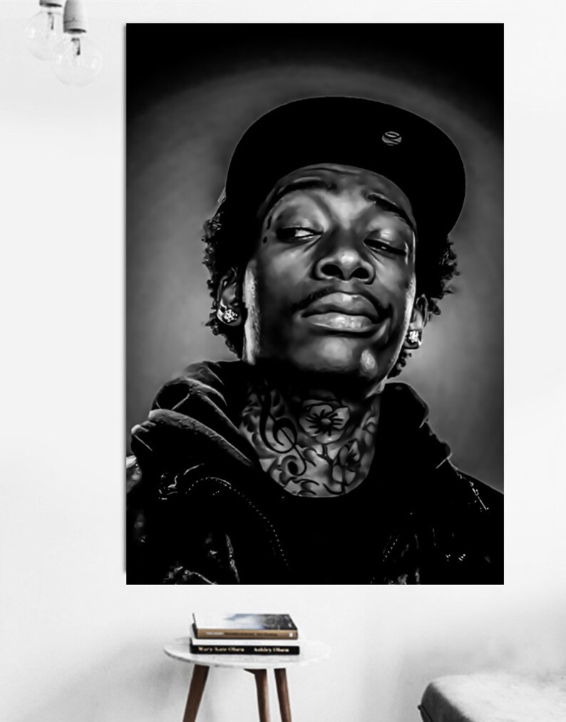 Wiz Khalifa Print On Canvas Wiz Khalifa Poster Art | Etsy