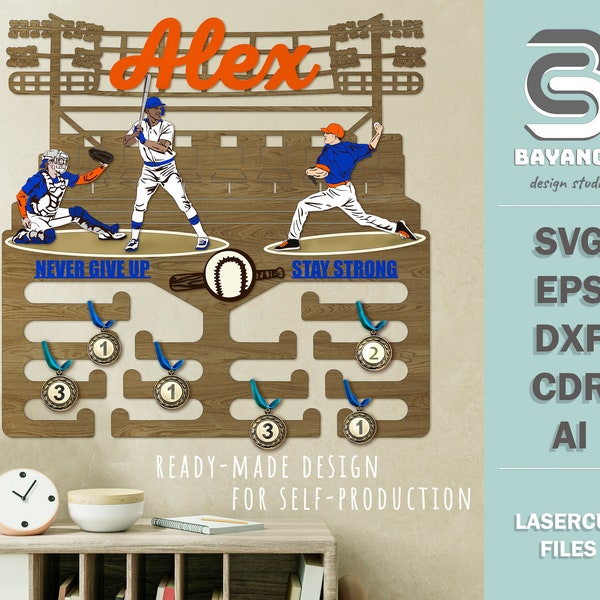 Baseball Medal Holder Svg - Etsy