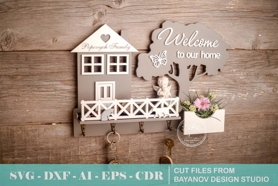 Key Holder family Tree Shelf Laser Cut Filescnc - Etsy UK