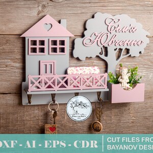 Key Holder "family Tree" Shelf Laser Cut Files,cnc Files,vector File ...