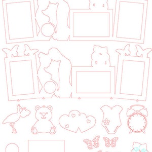 Baby Photo Frame Personalized With Butterflies and Pendants Cnc Plan ...