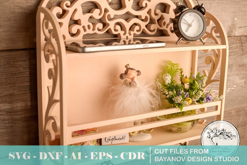 Wall Shelf Svg Dxf Ai Cdr Eps Vector Cnc Plans Laser - Etsy