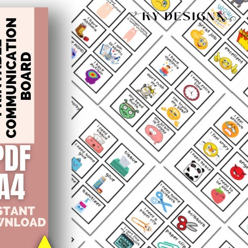 Printable Communication Cards Non-verbal Autism Teens - Etsy