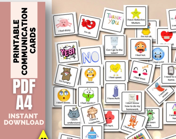 Printable Communication Cards for Non-verbal, Autism, Children ...