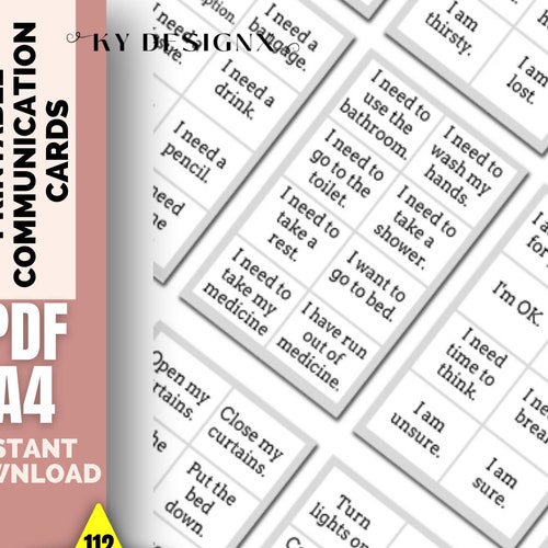 Selective Mutism Printable Communication Cards Non-verbal - Etsy