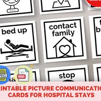 108 Printable Communication Cards for Hospital Stays /ventilator Users ...