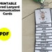 Printable Tiered Communication Cards Lanyard for Non-verbal, Autism ...