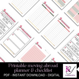 Printable Moving Checklist | Moving Abroad Checklist | Moving Abroad ...