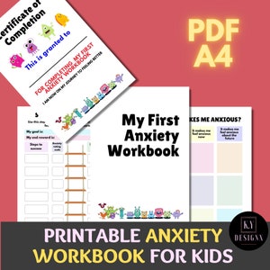Printable Anxiety Workbook for Kids, Anxiety Worksheets for Children ...