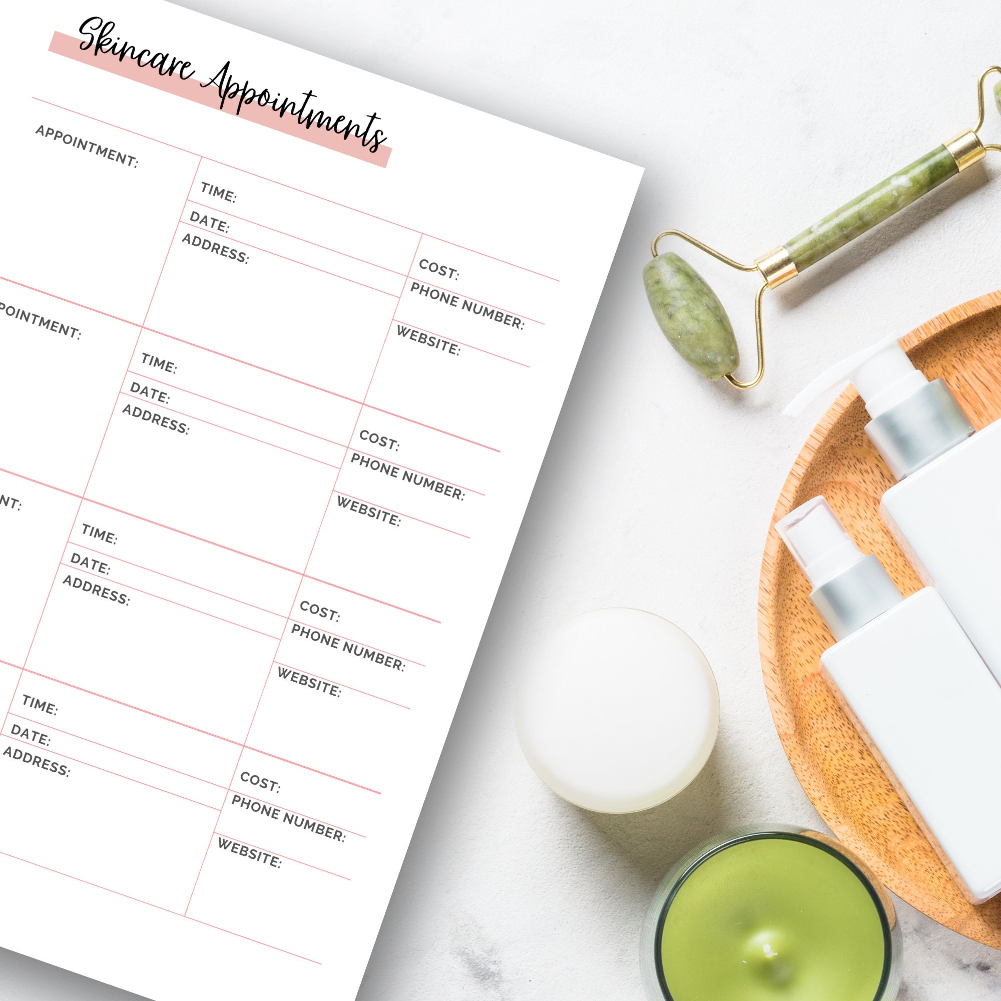 Skincare Routine Printable, BEAUTY Planner, Beauty Journal,skin Care ...