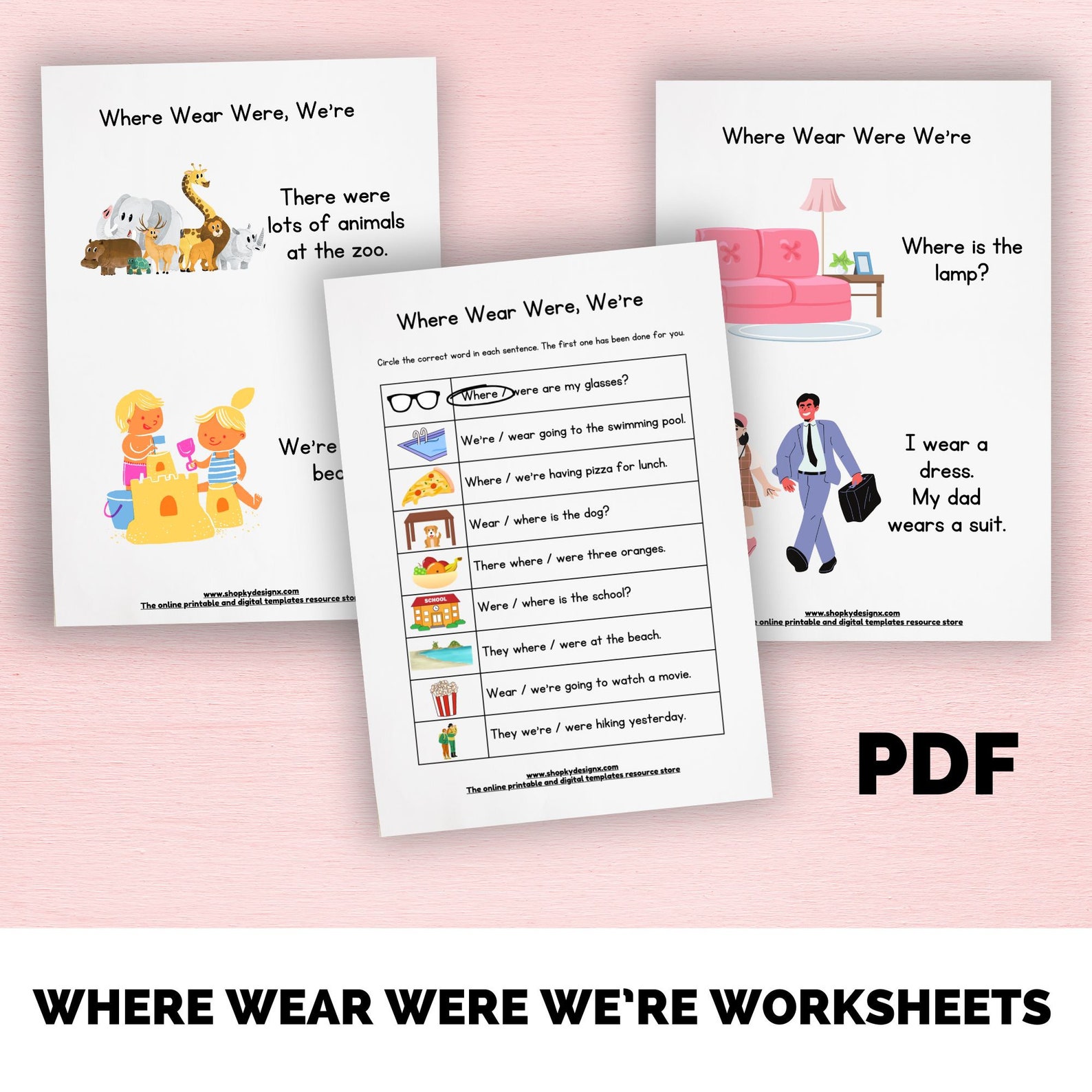 Where, We're, Wear, Were Printable Worksheet - Homophones - ESL ...