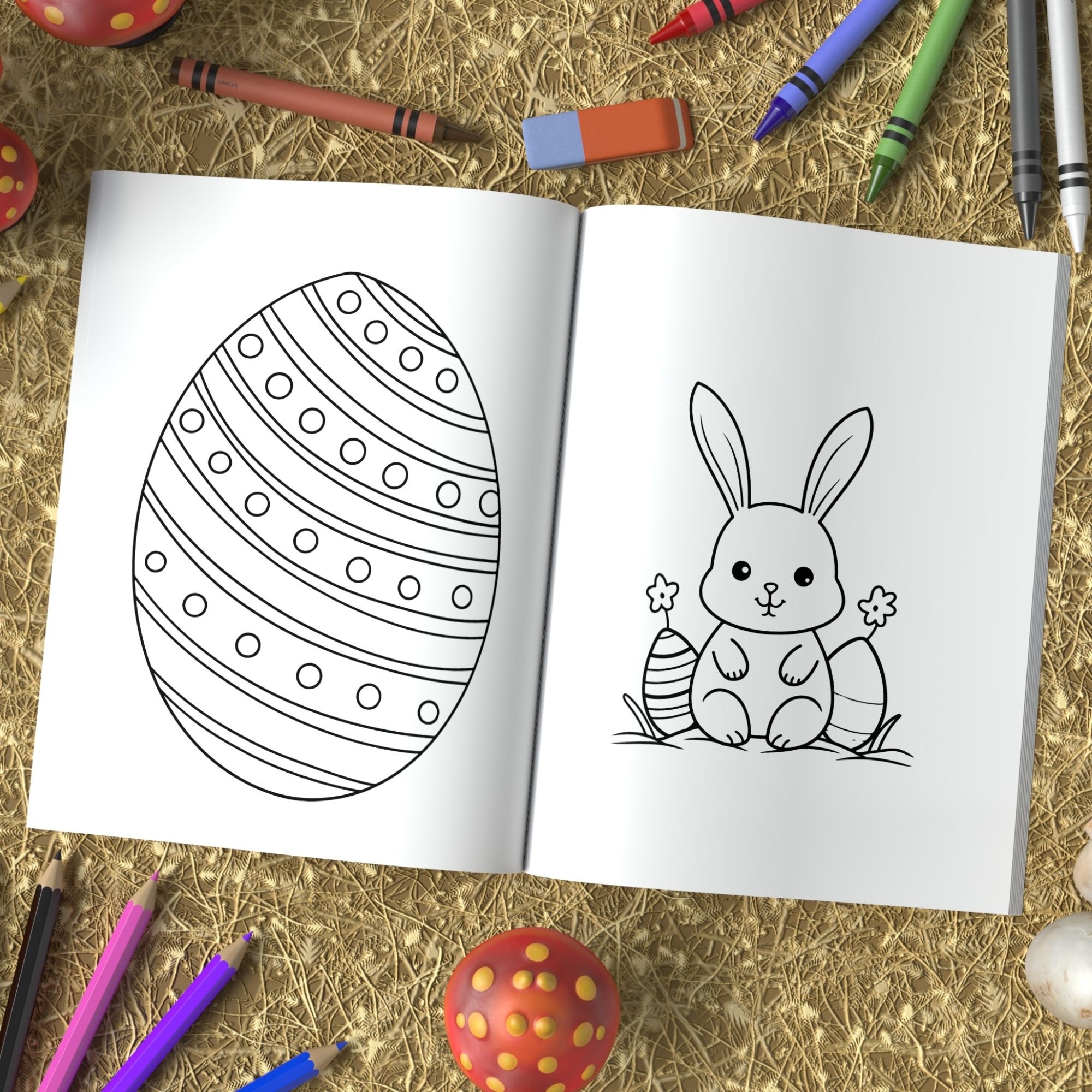 Printable Easter Coloring Book 50 Coloring Pages, Activity Book,spring ...