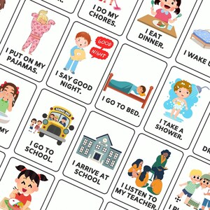 Printable ESL Flashcards for Teaching Daily Routines, Visual Daily ...