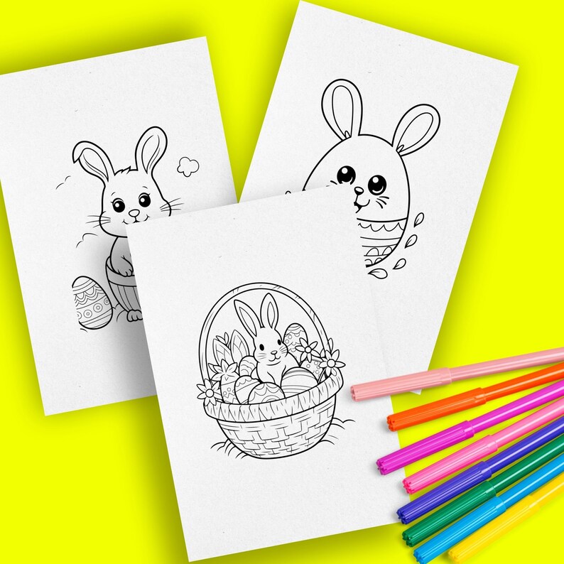 Printable Easter Coloring Book - 50 Coloring Pages, Activity Book ...