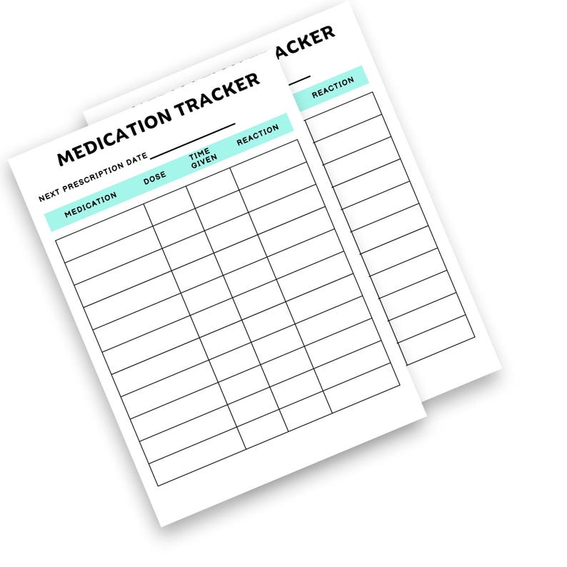 Printable Medication Tracker , Planner Insert Page, - Etsy