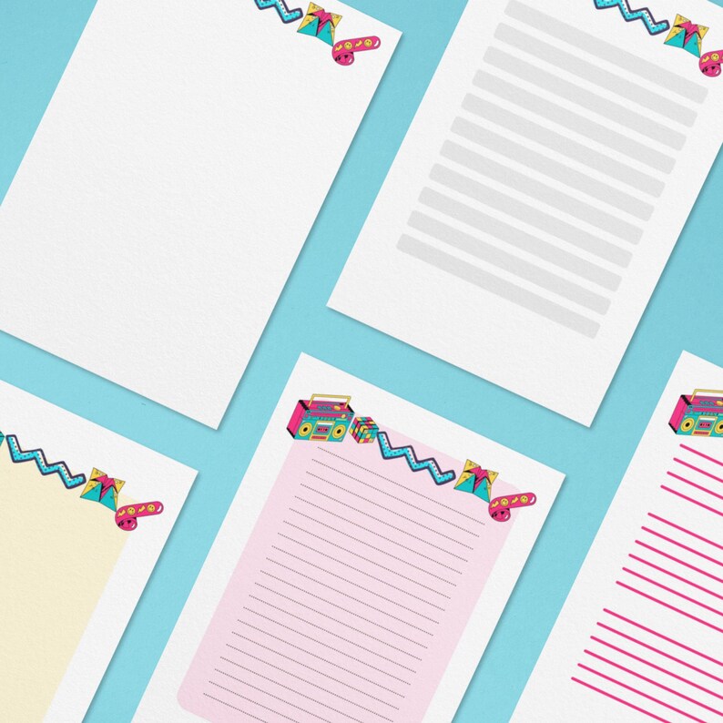 90s Nostalgia Stationary Paper. Printable Writing Stationery ...