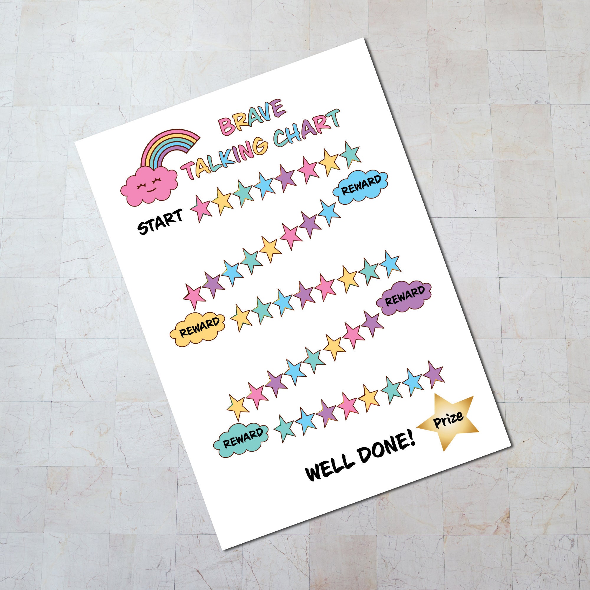 Printable Brave Speaking REWARD Chart for Children With Selective ...