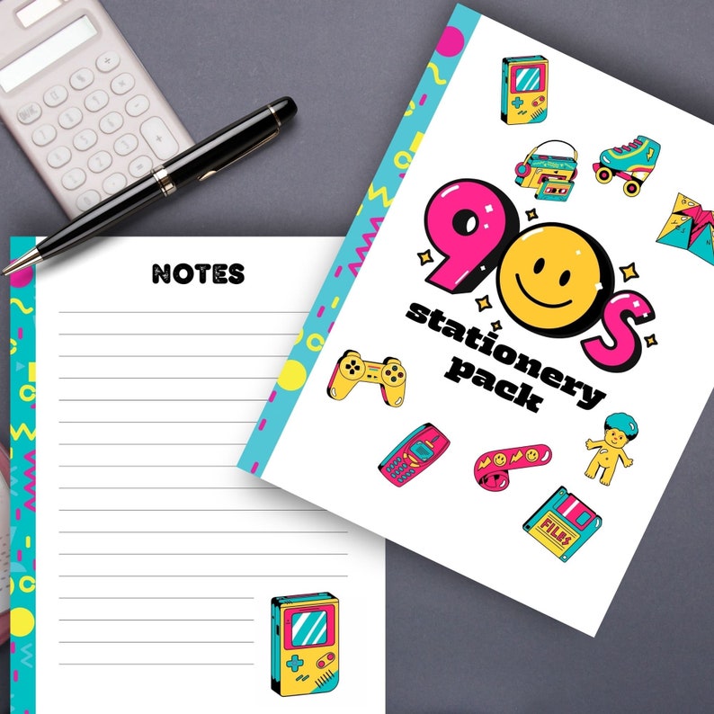 90s Nostalgia Stationary Paper. Printable Writing Stationery ...