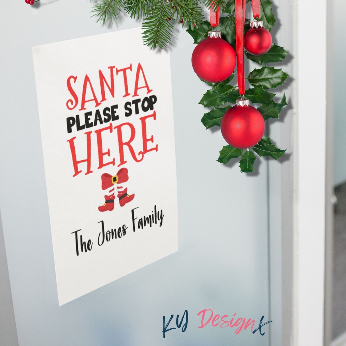 Editable Printabe Santa Stop Here, Editable Sant Stop Here Sign Corji ...