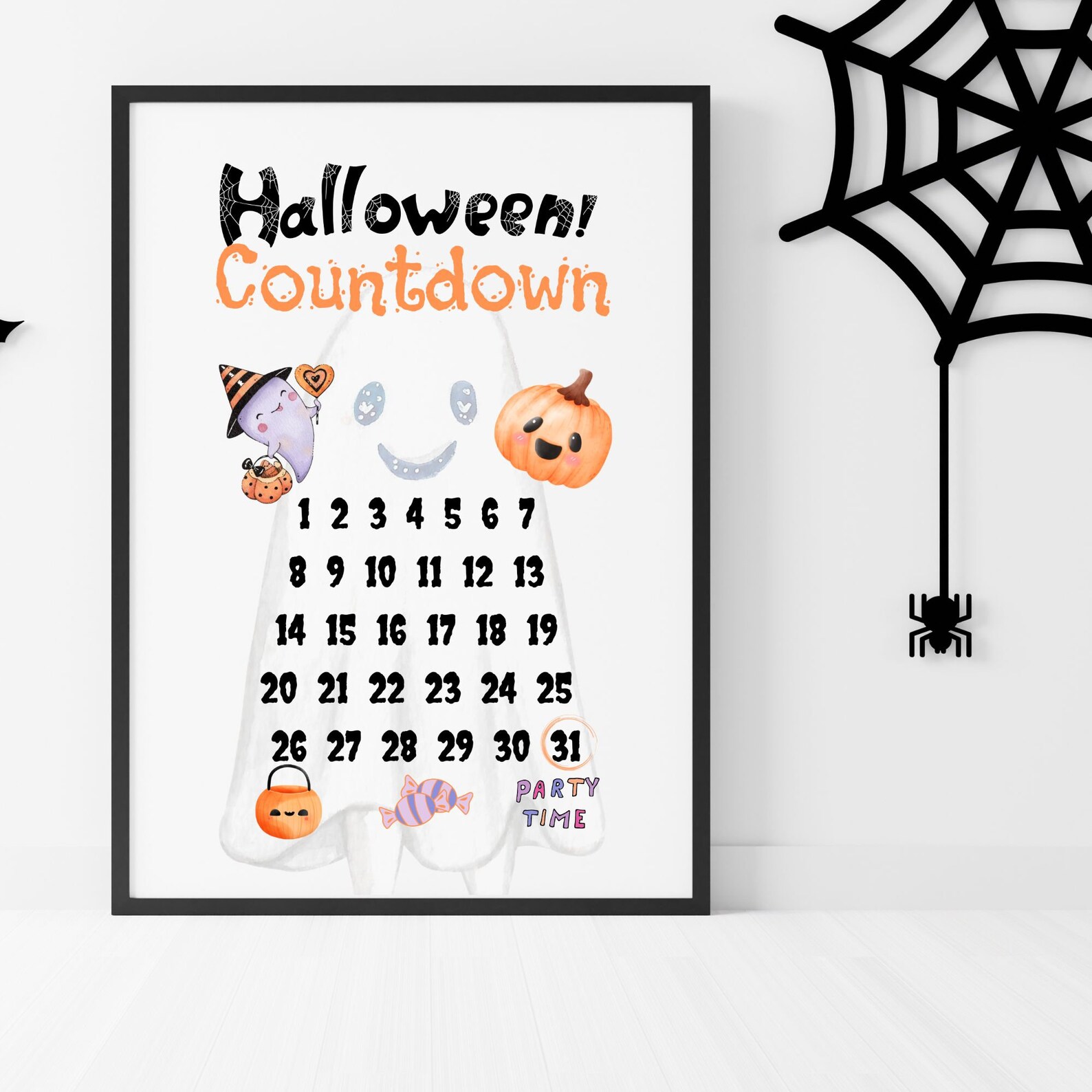 CUTE Printable Halloween Countdown, Halloween Printable Decorations ...