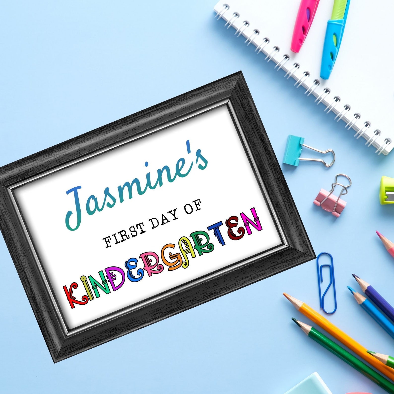 Editable Printable First Day of Kindergarten Poster - Corjl ...