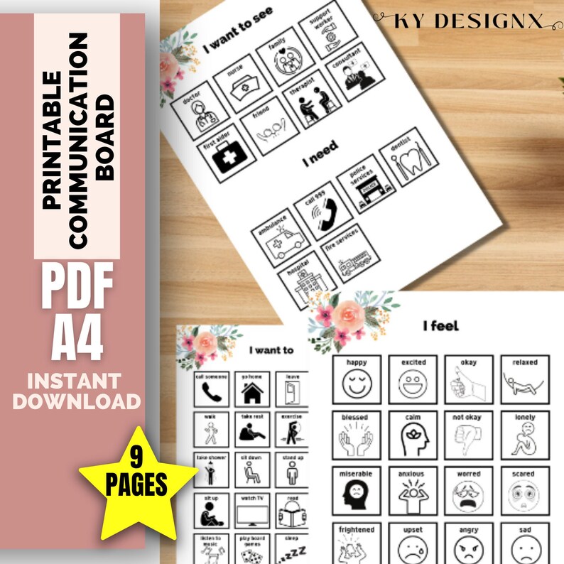 Communication / VISUAL Board PRINTABLE Autism PRINTABLES - Etsy