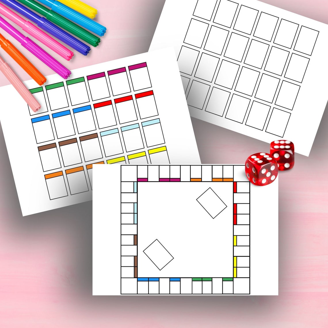 Printable Blank Board Game / DIY Board Games / Printable Board Games ...
