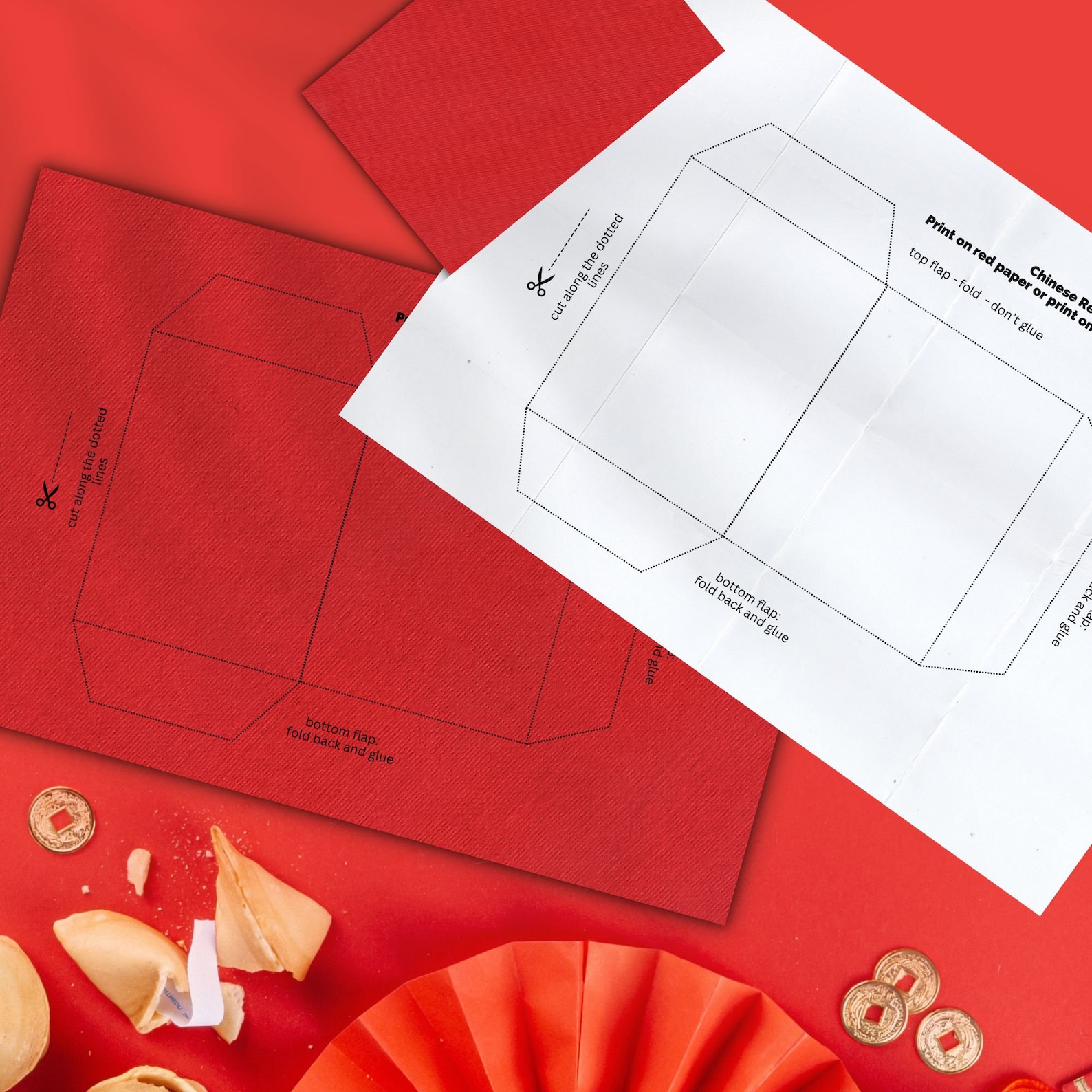 Printable Chinese New Year RED ENVELOPE, Lunar Year Envelopes, DIY ...