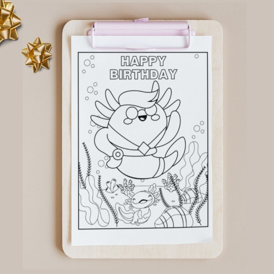 Printable DIY Birthday Card and Envelope, Printable DIY Greeting Card ...