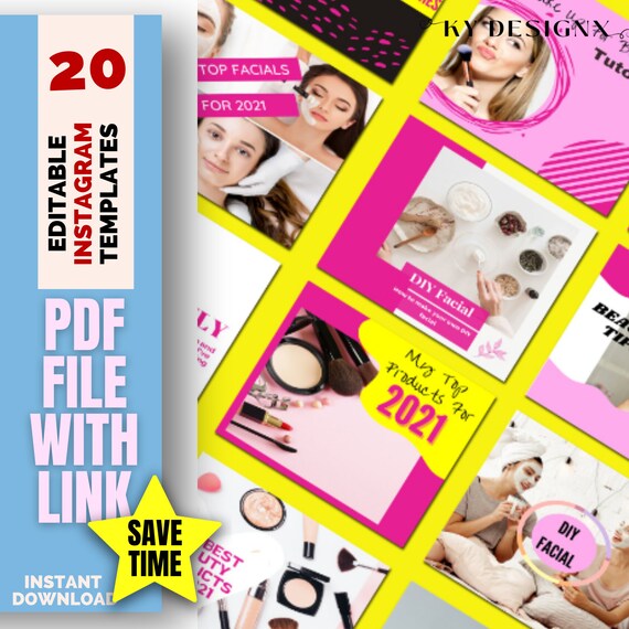 20 Editable INSTAGRAM Templates Instagram Feminine Editable - Etsy