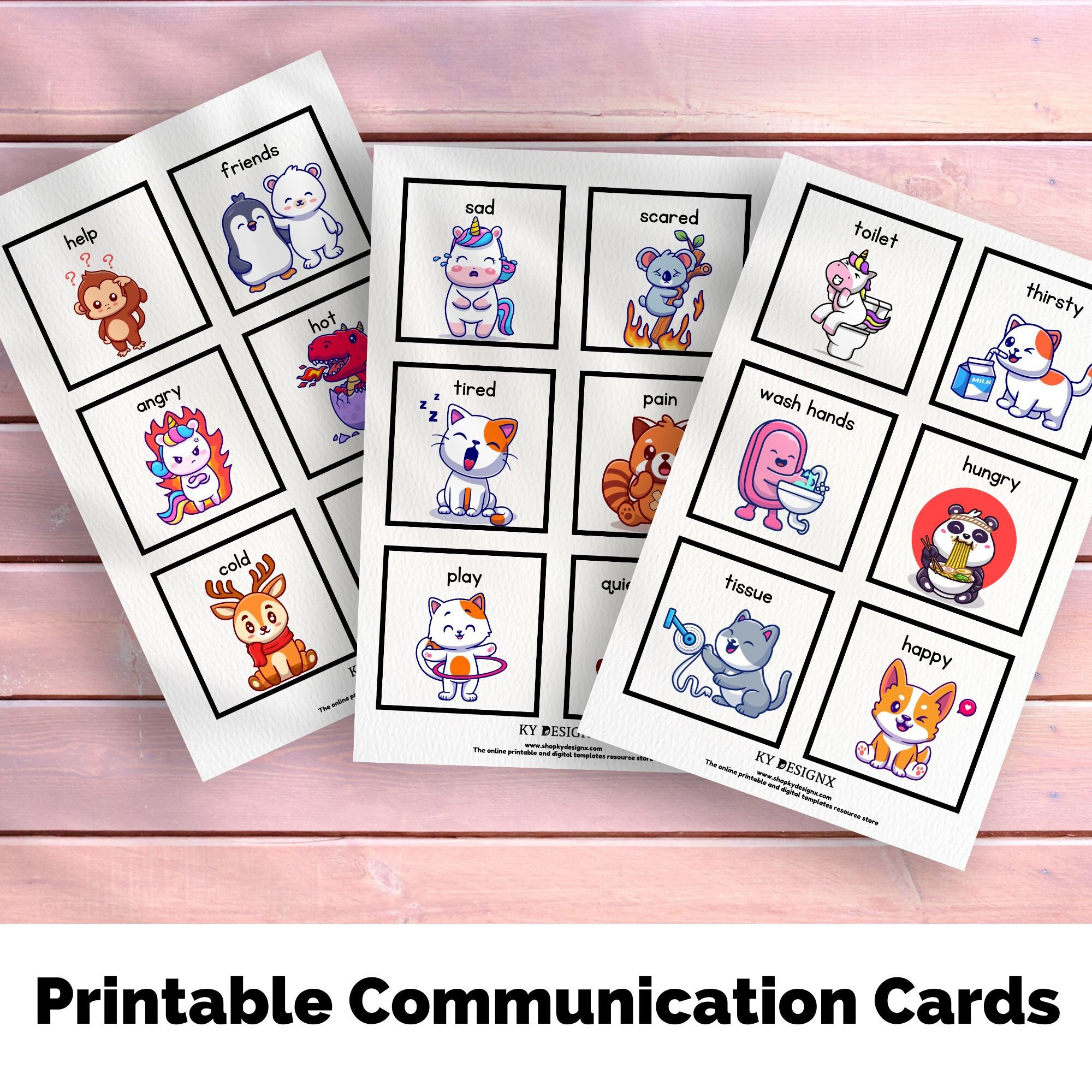 Printable Communication Cards for Children Selective Mutisum ...