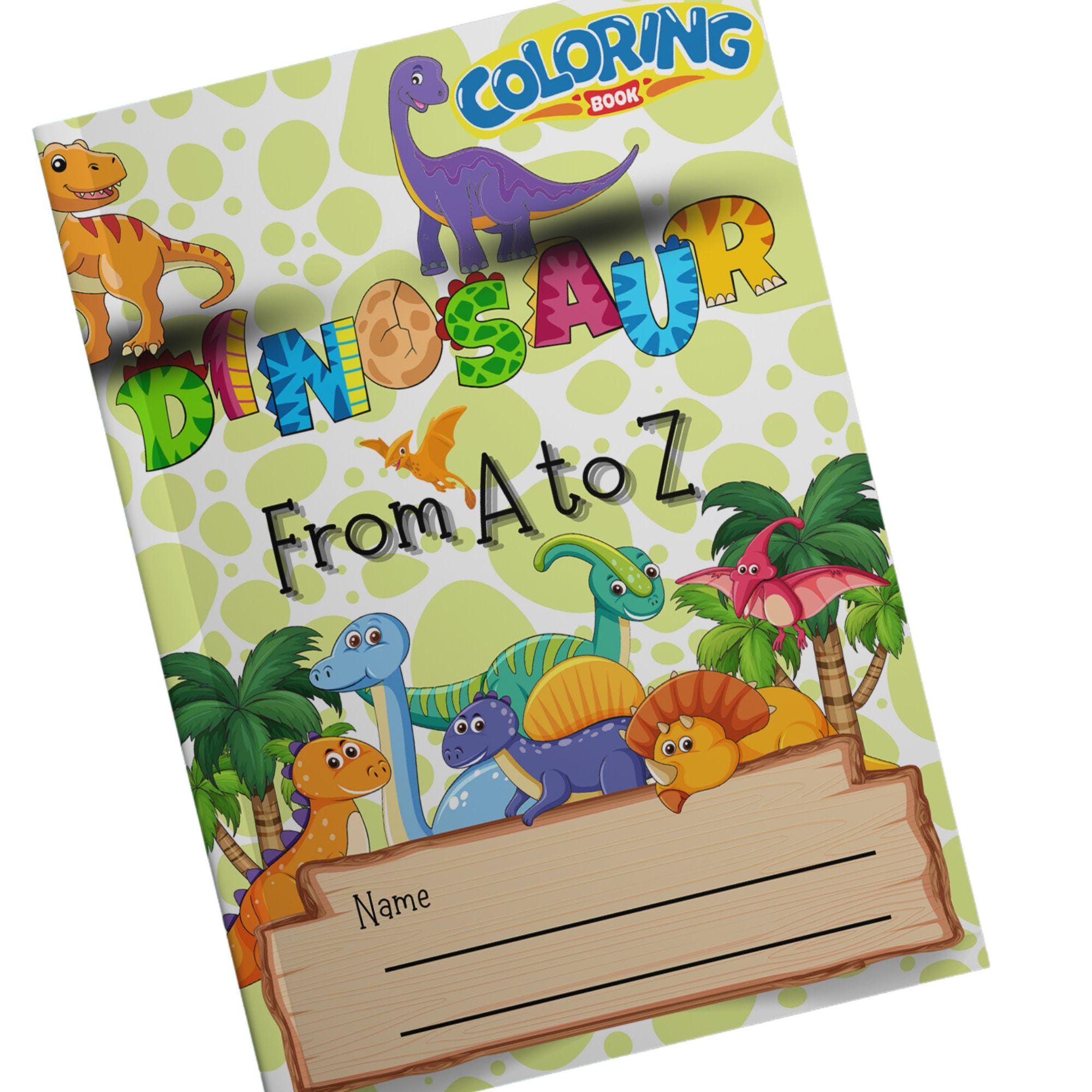 Printable A-Z Dinosaur Coloring Book, Alphabet Colouring Pages ...