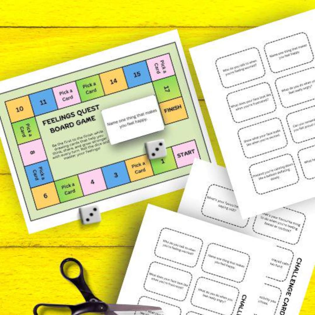 Feelings Quest Printable Board Game for Kids – Emotional Regulation ...