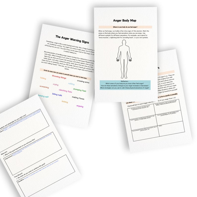 Printable Anger Management for Teens , Anger Worksheets, Temper ...