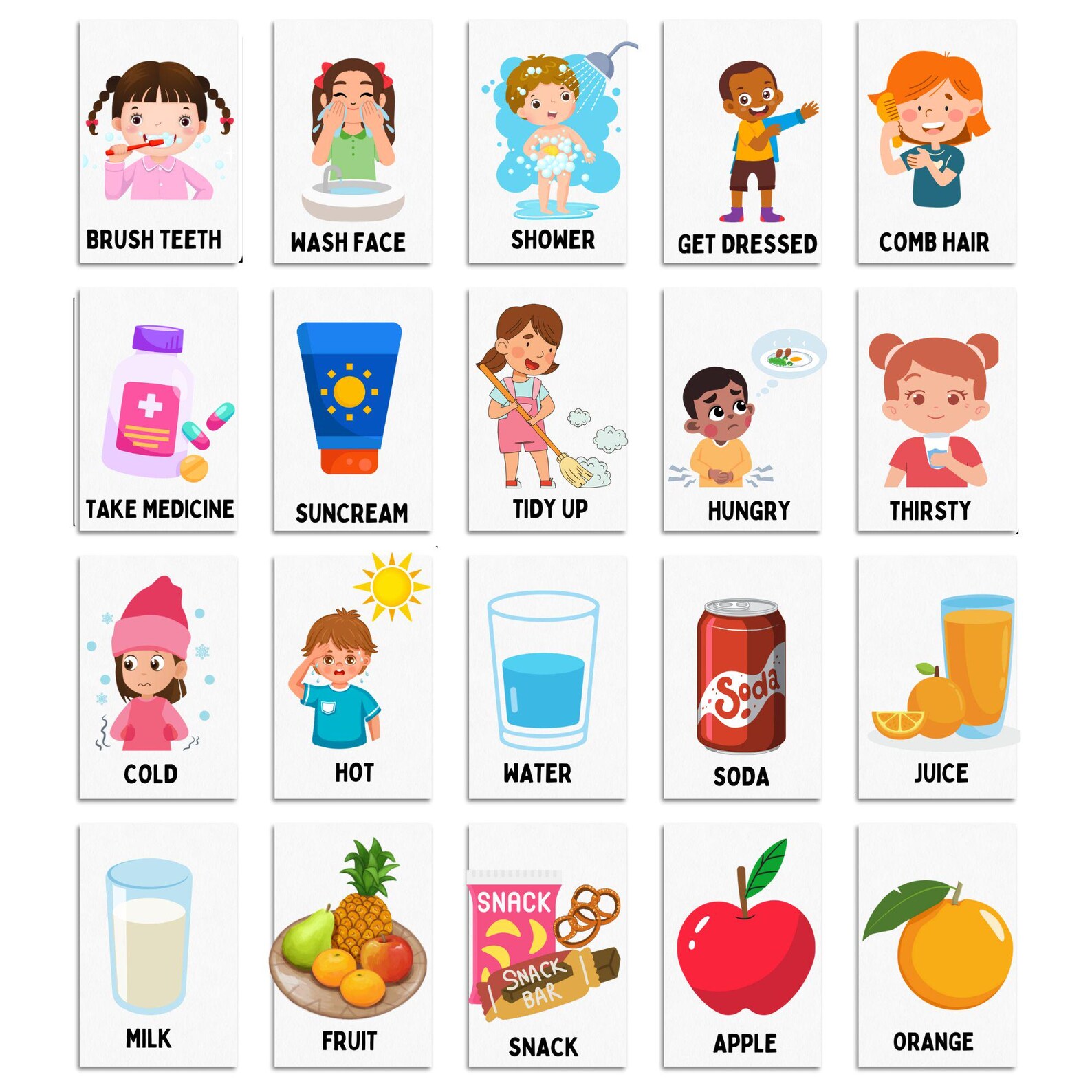 Printable Communication Cards - Autism - Key Chain Flash Cards ...