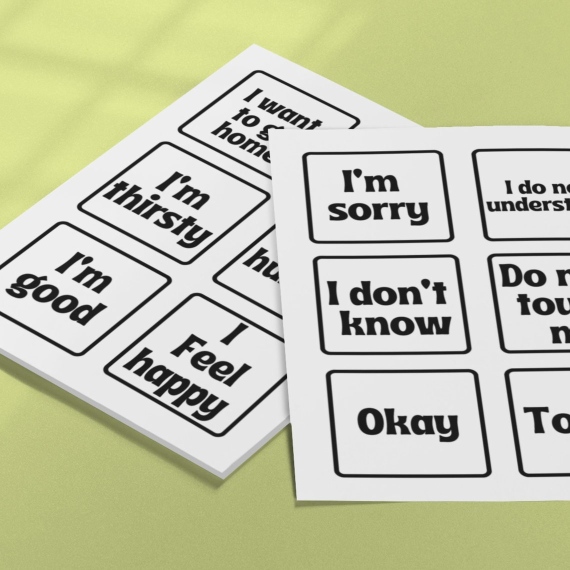 Printable Communication Cards for Selective Mutism, Anxiety, Autism ...