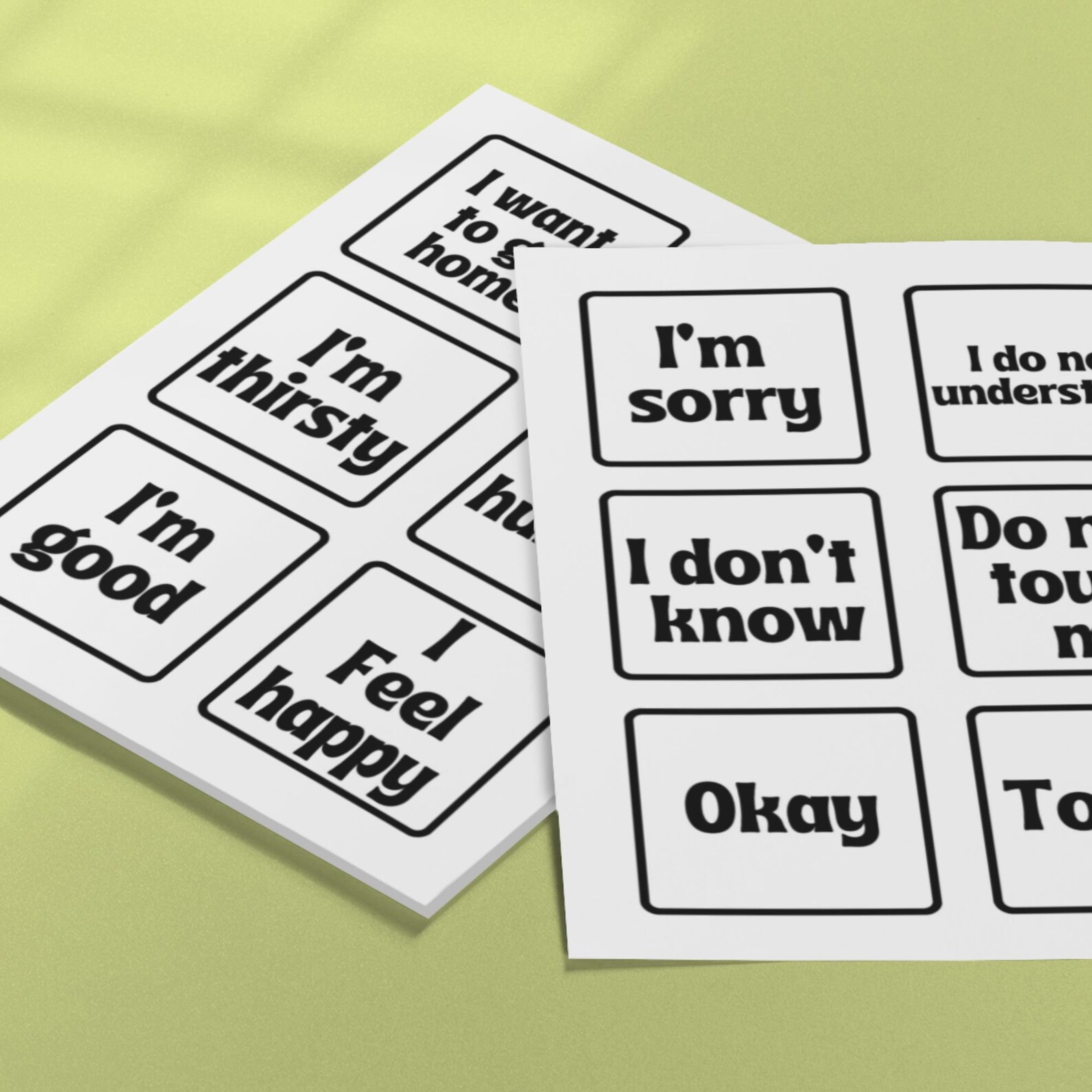 Printable Communication Cards for Selective Mutism, Anxiety, Autism ...