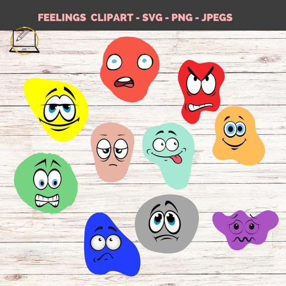 Feelings Clipart Faces Clipart for Personal and Commercial - Etsy