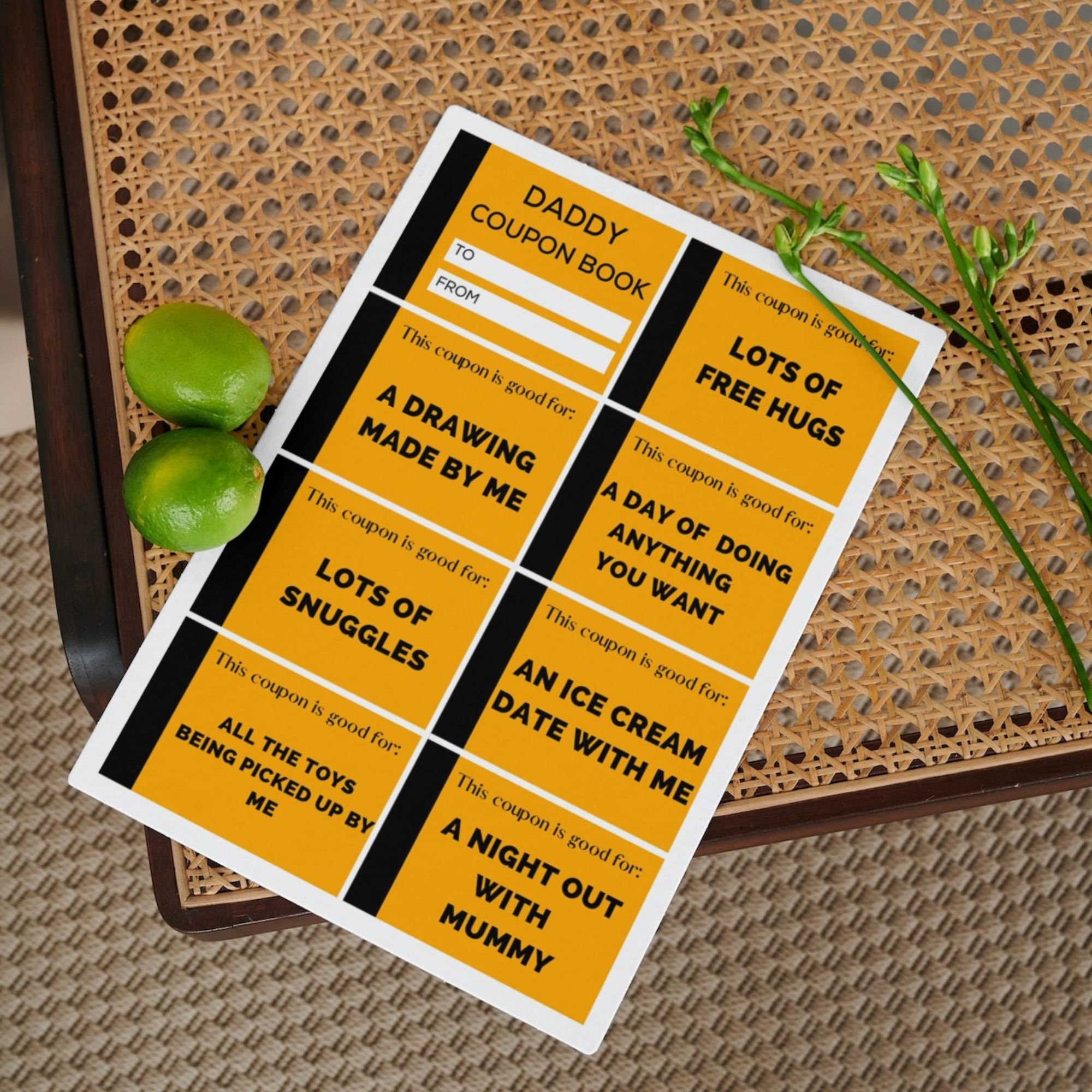 Printable Editable Coupons FOR DADDY, Printable Daddy Gifts, Printable ...