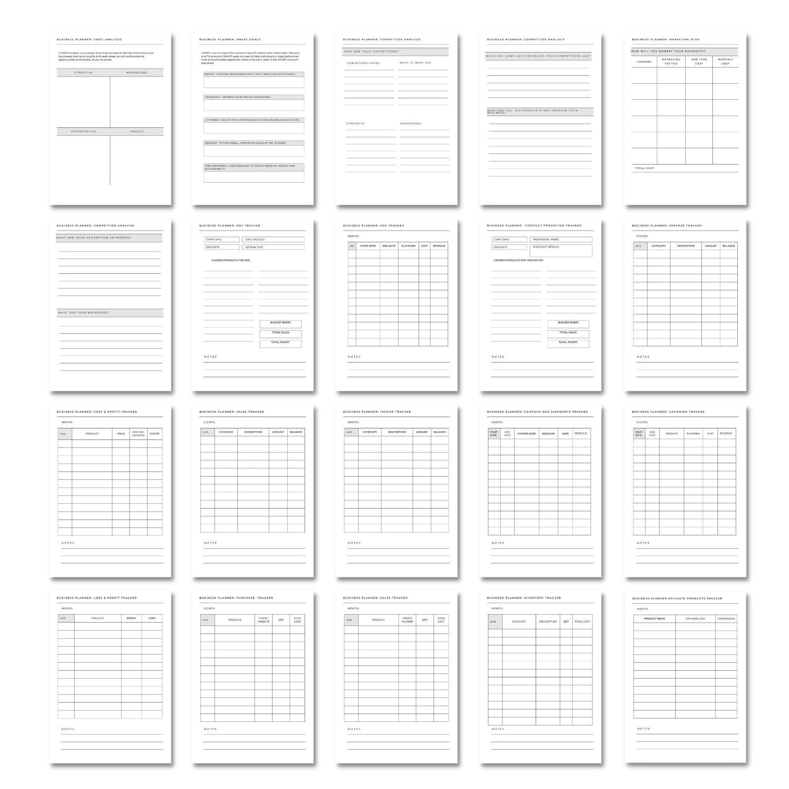 Printable Branding Workbook and Business Planner for New Start Ups or ...