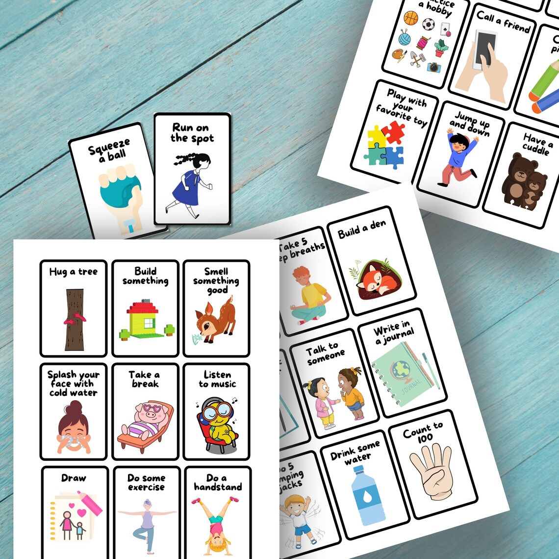Printable Calm Down Cards, Calming Strategy Cards, Printable Coping ...