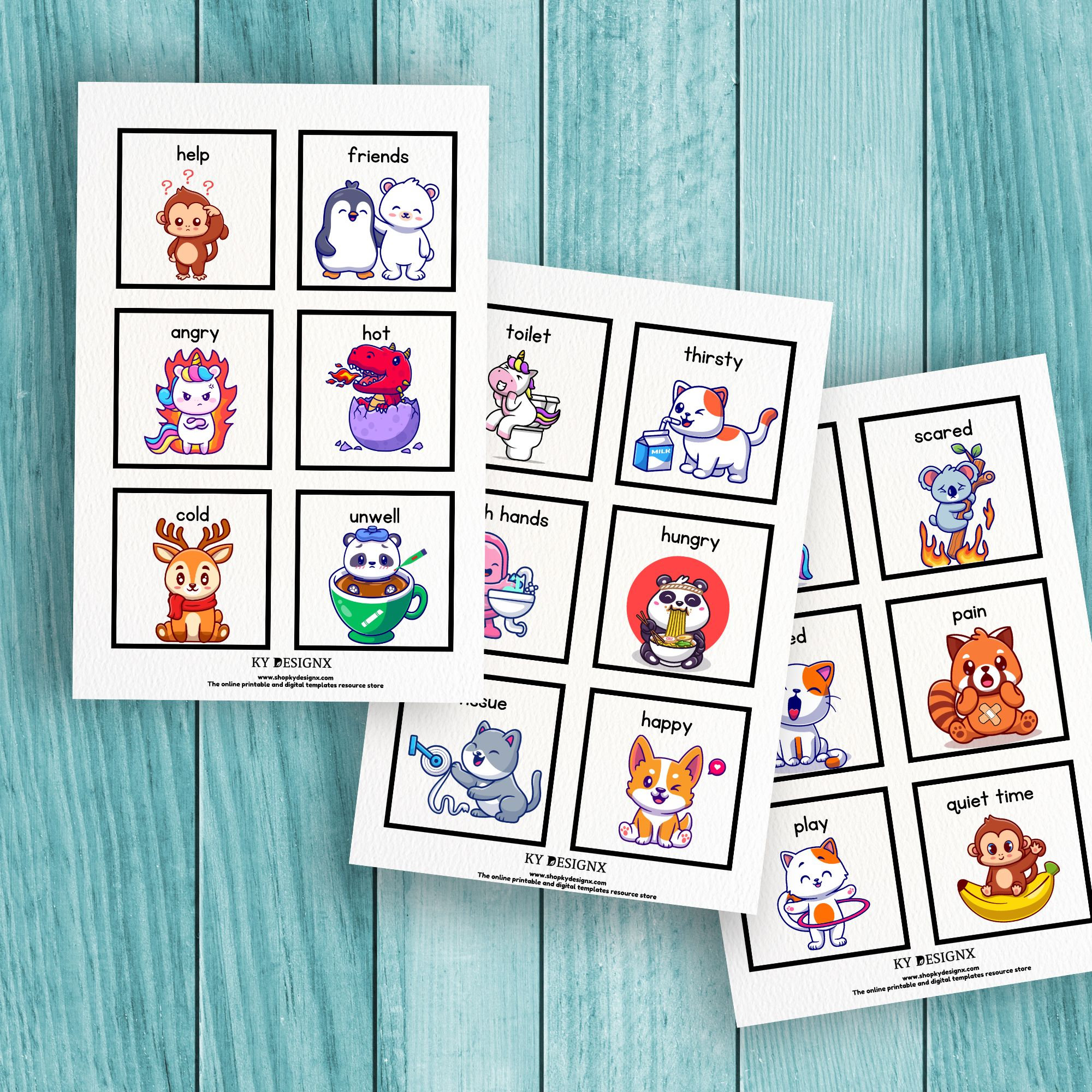 Printable Communication Cards for Children Selective Mutisum ...