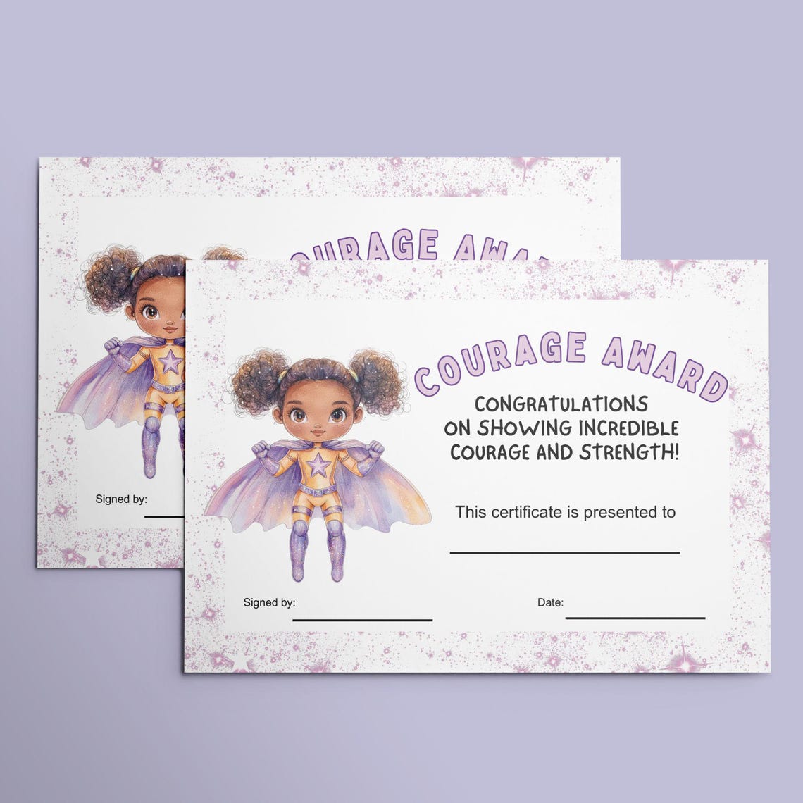 Printable Courage Award - Printable Certificate for Kids - Bravery ...
