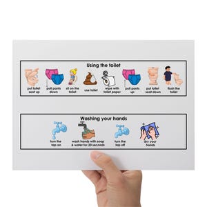 Printable Toilet Routine Visual Timetable, Autism, Toddlers , Learning ...