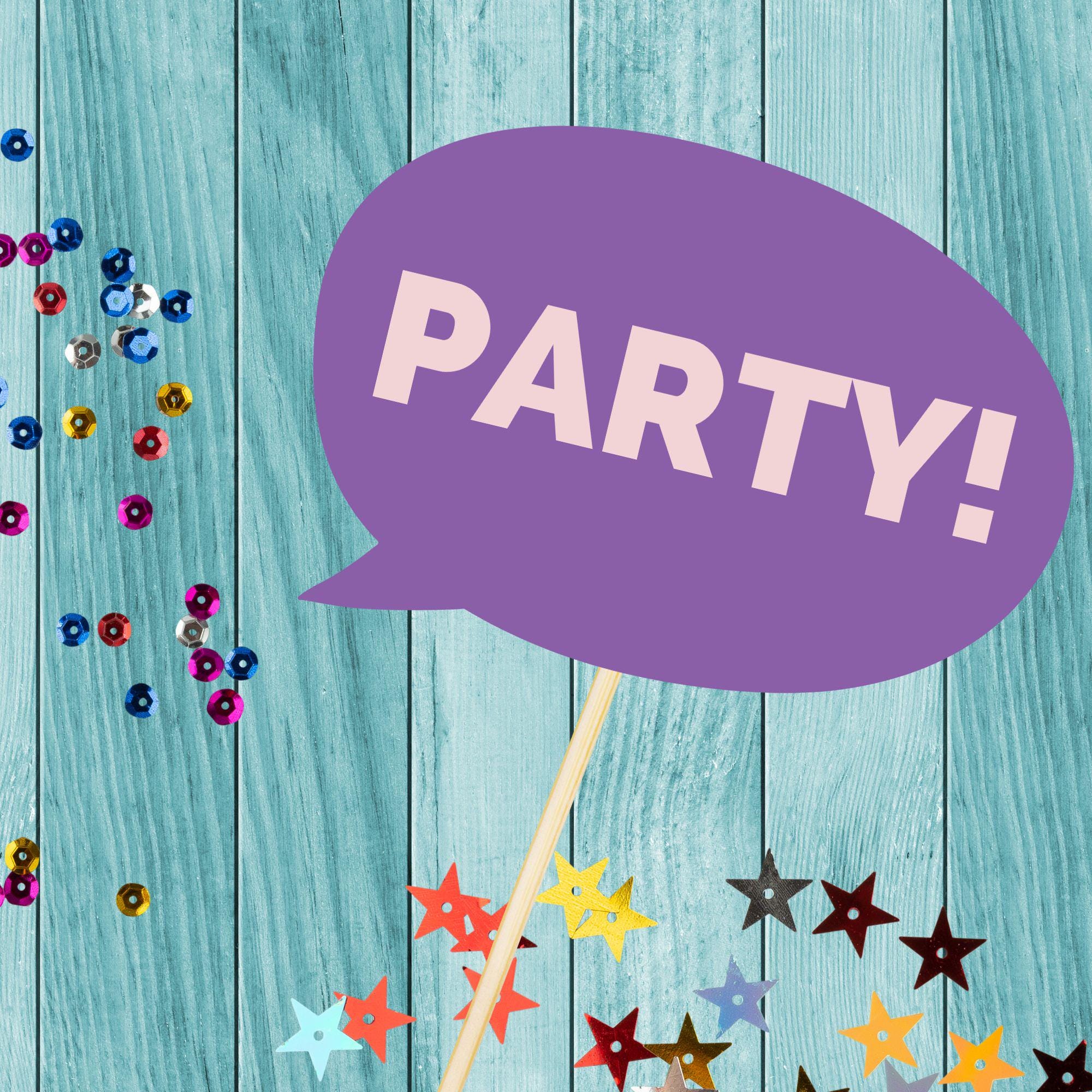 Editable Photo Booth Props, Speech Bubbles, Digital Downloads ...