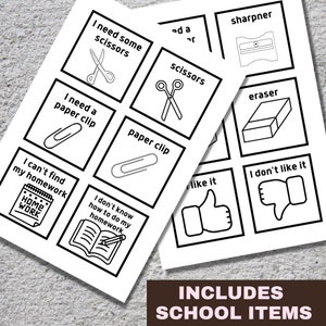 180 Printable Communication Cards for Non-verbal, Autism, Selective ...