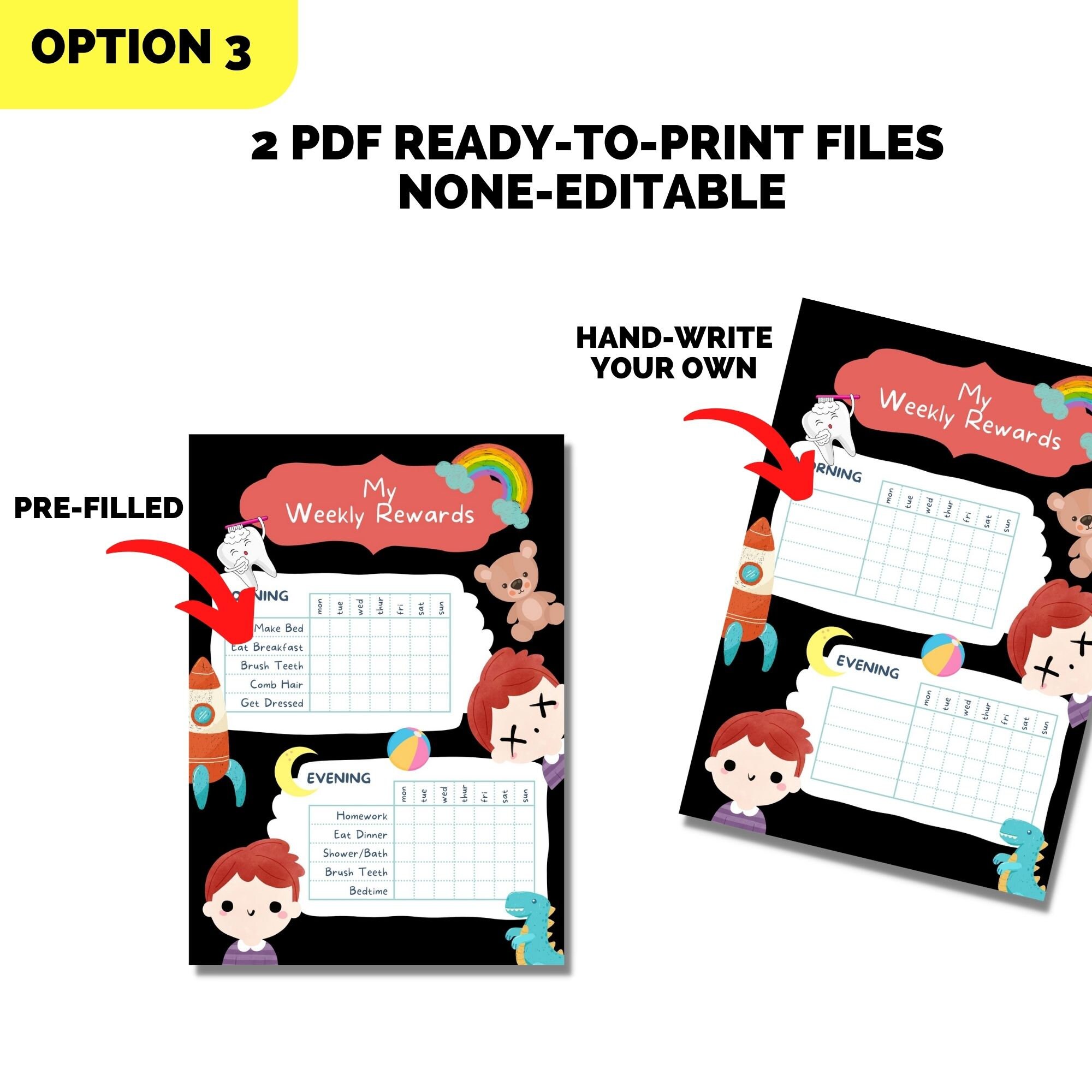 Printable Personalize Boys Reward Chart With Your Childs Name, Corjl ...