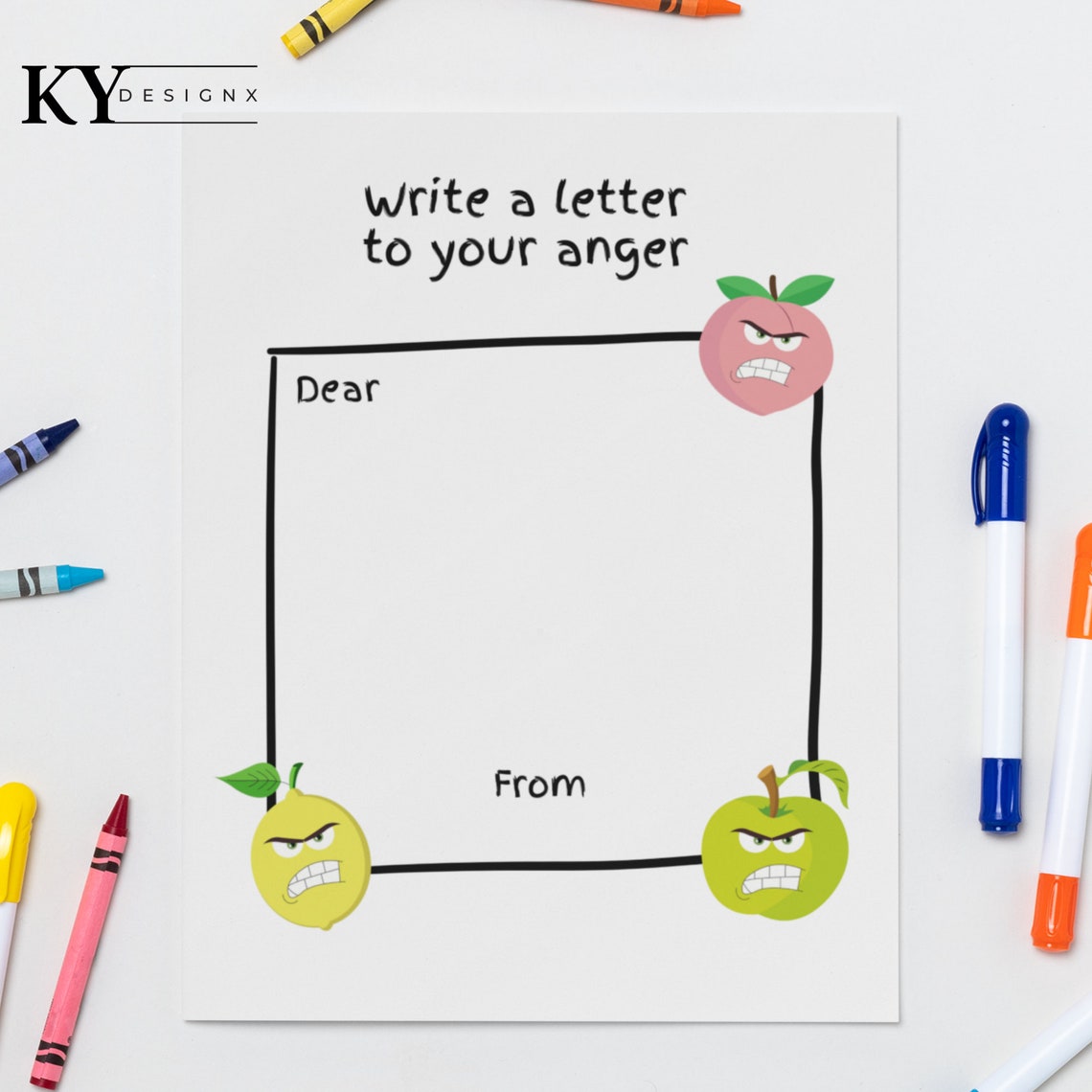 Printable Write a Letter to My Anger Worksheet Anger Management ...