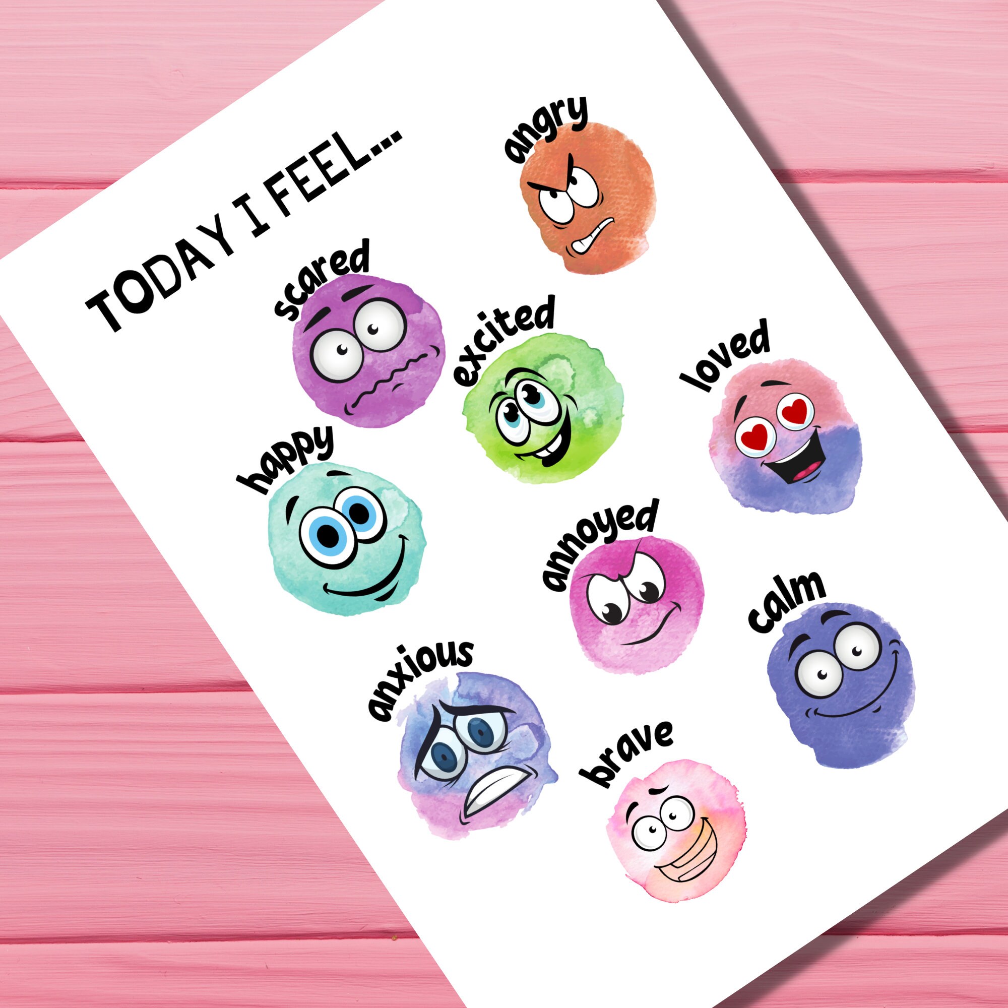 FEELINGS PRINTABLE WORKSHEET and Flashcards, Feelings Flashcards ...