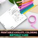 Color in Kids BIRTHDAY CARD, Printable Card, Printable Axolotl Coloring ...